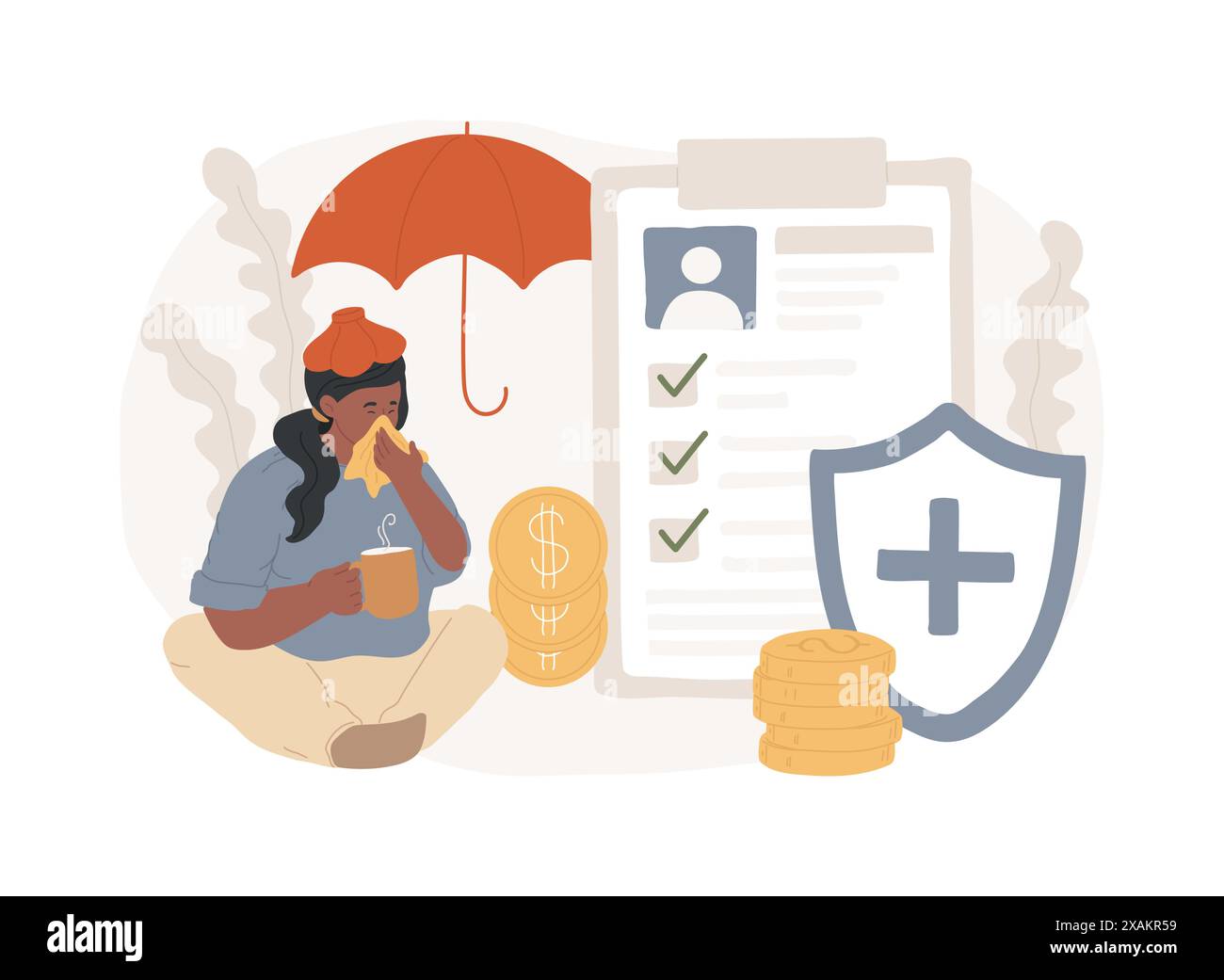 Employment insurance isolated concept vector illustration Stock Vector ...