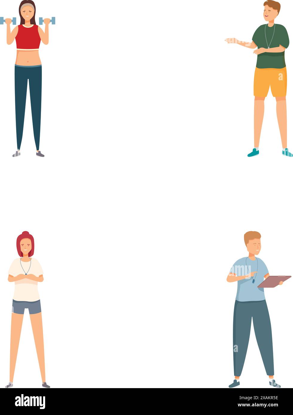 Vector illustrations of four individuals involved in various tasks ...