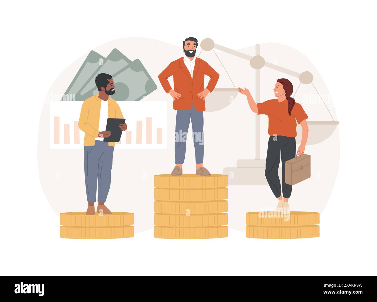 Income inequality isolated concept vector illustration Stock Vector ...