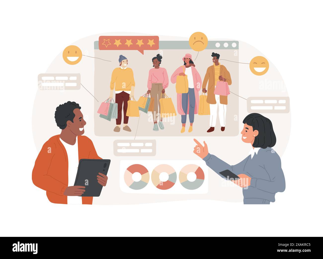 Consumer behaviour isolated concept vector illustration Stock Vector ...