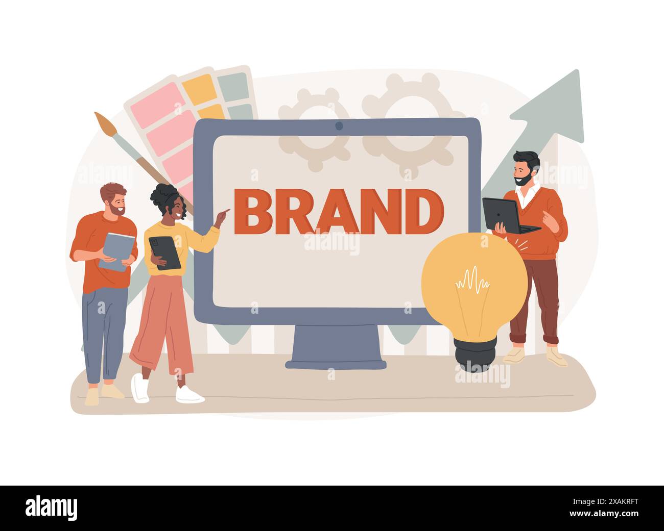 Company branding isolated concept vector illustration Stock Vector ...