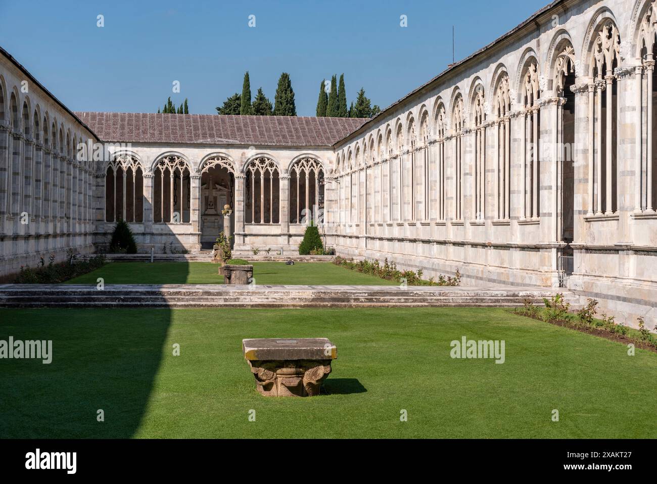 Famous Camposanto cemetery near the cathedral of Pisa, Italy Stock ...