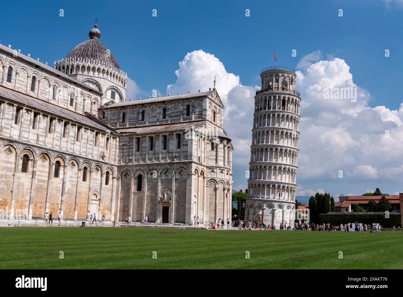 Cathedral and famous leaning tower of Pisa, Italy Stock Photo - Alamy