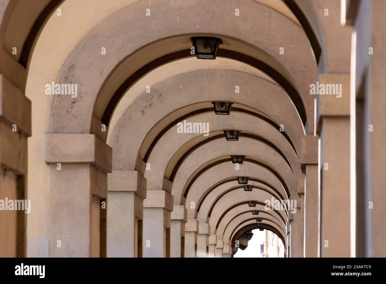 An archway near the Ponte Vecchio in downtown Florence, Italy Stock ...