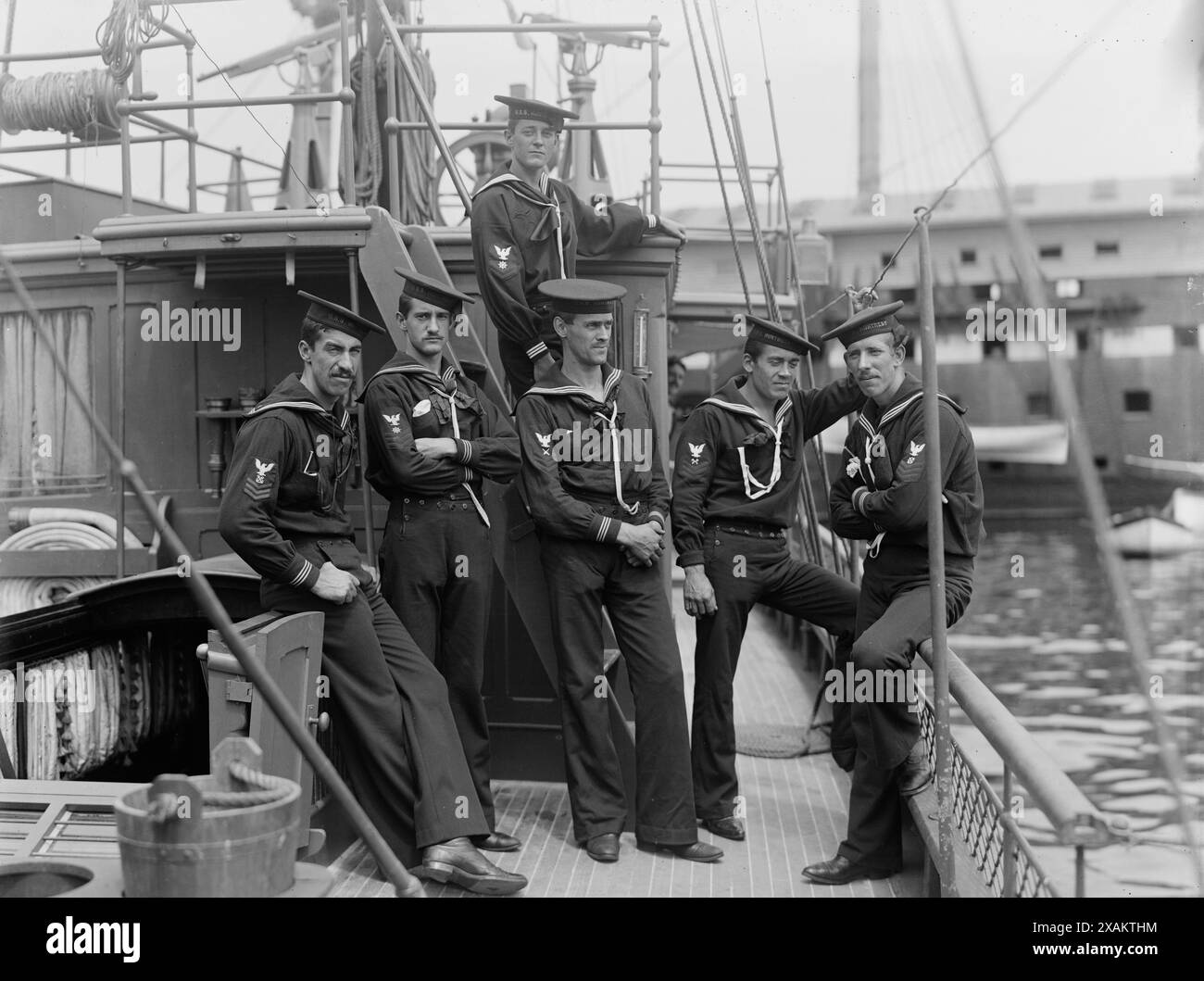 Navy deck crewman Black and White Stock Photos & Images - Alamy