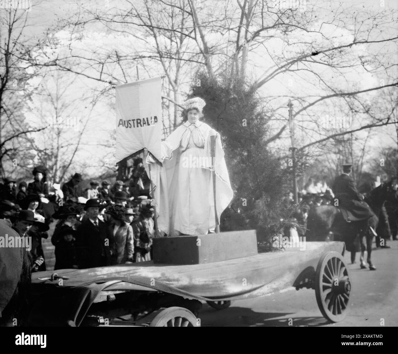 Float in suffrage parade, 1913. Shows float representing Australia at ...
