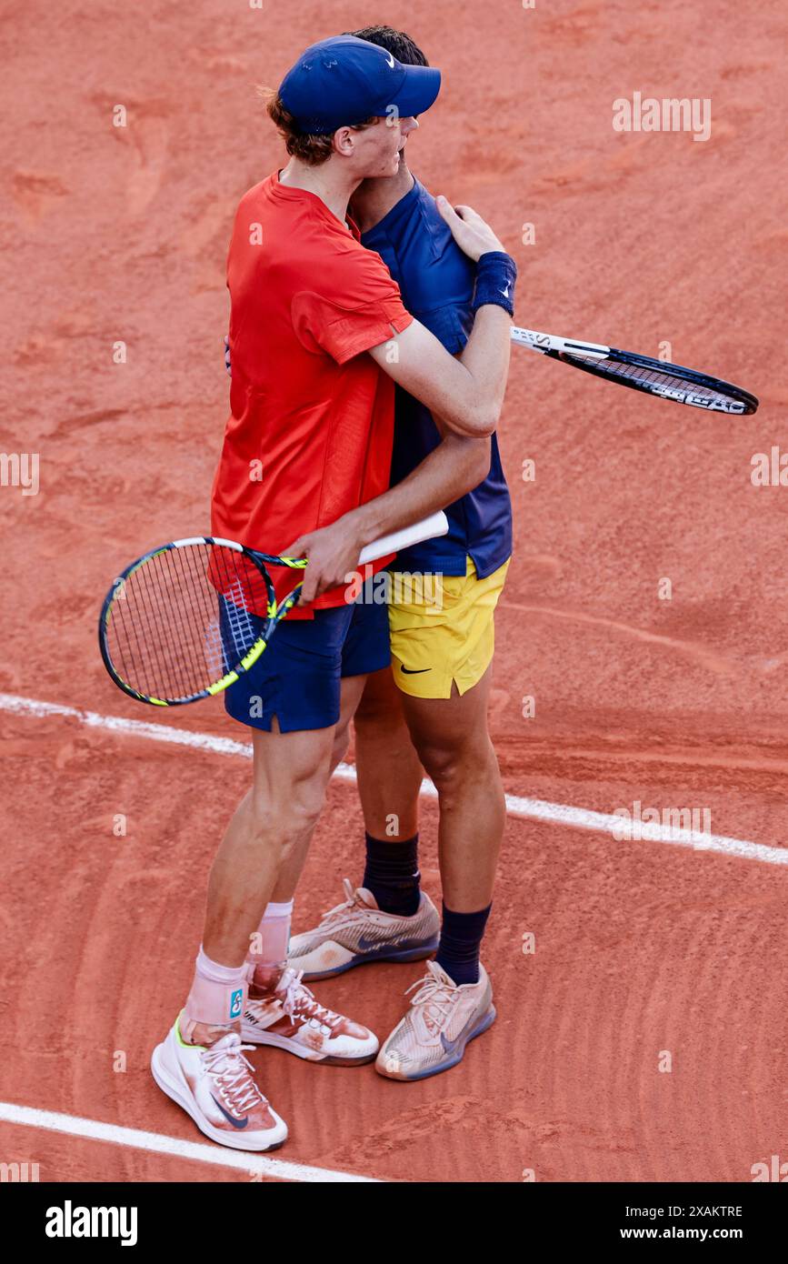 Paris, France. 7th June, 2024. Tennis player Carlos Alcaraz from Spain ...