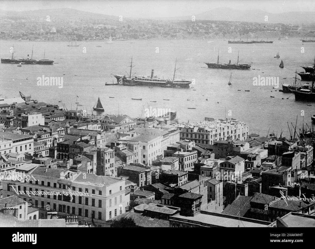 Landscape istanbul from galata Black and White Stock Photos & Images ...