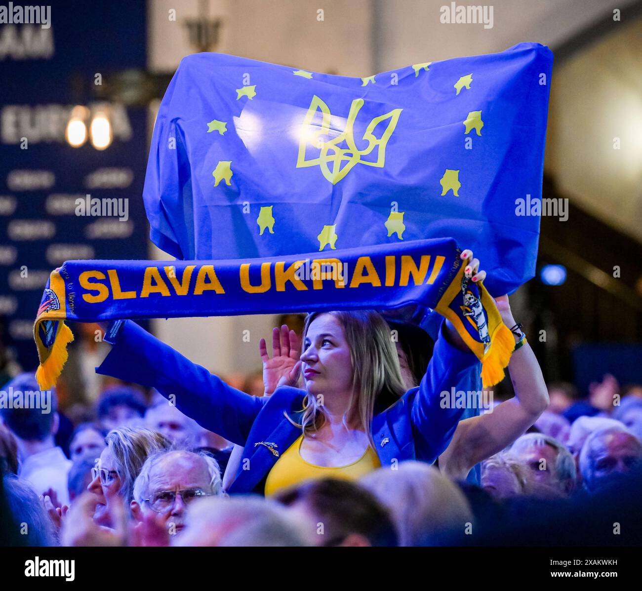 Muenchen GER, Wahlkampfschlussspurt von CDU und CSU zur Europawahl 2024, Loewenbraeukeller ...