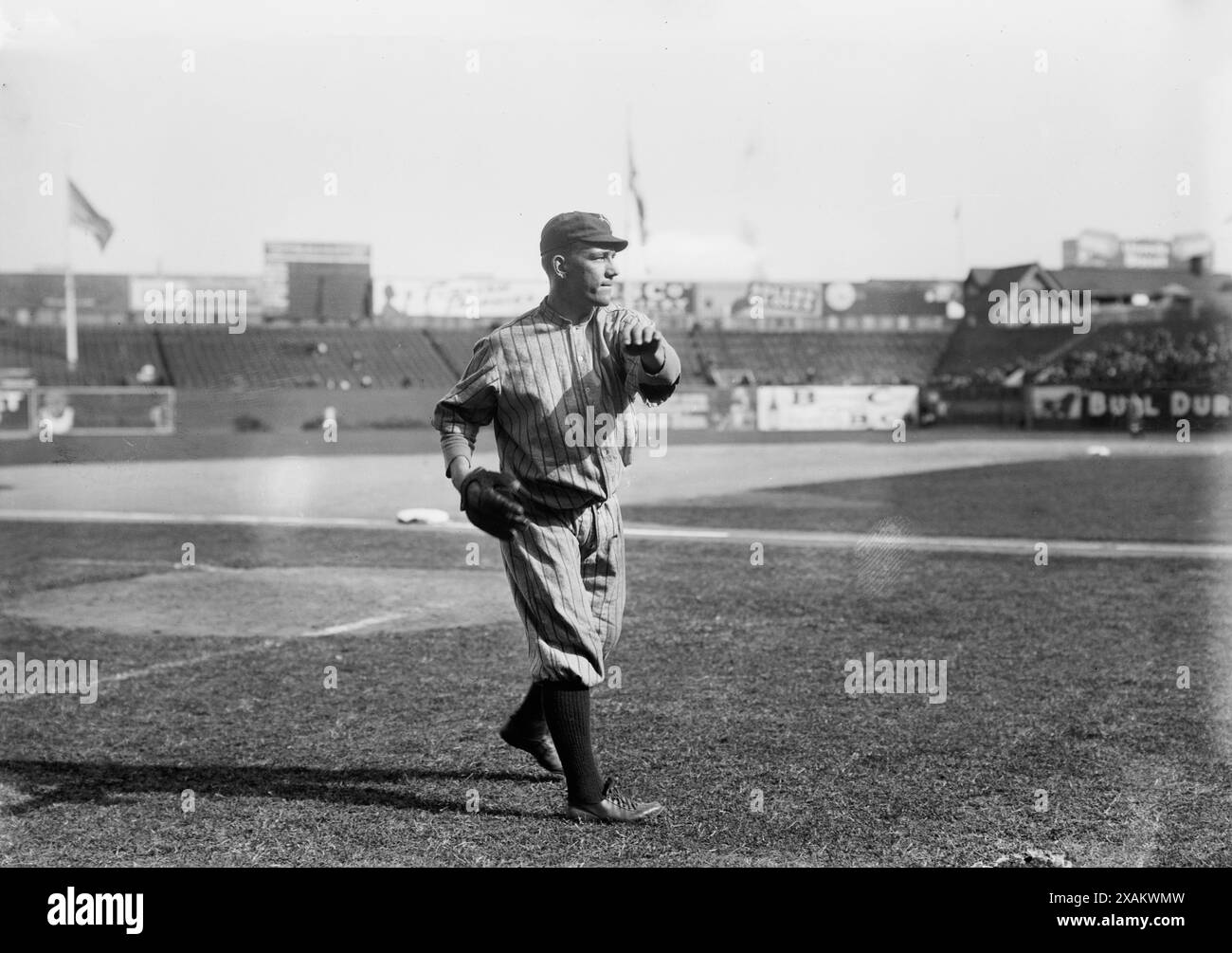 Pitcher baseball player white uniform Black and White Stock Photos ...