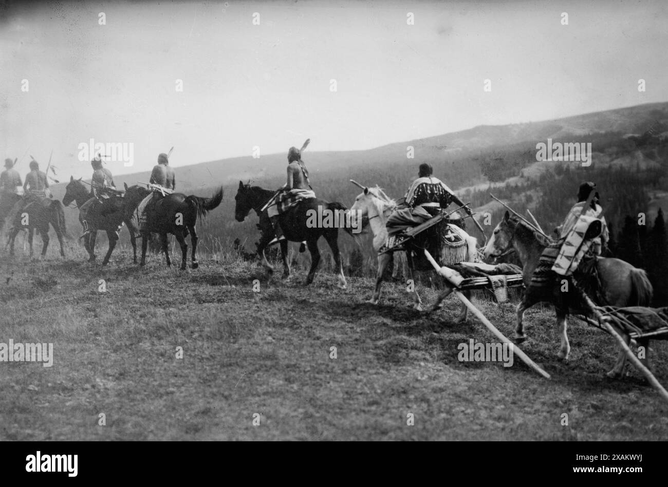 Rider on trail Black and White Stock Photos & Images - Alamy