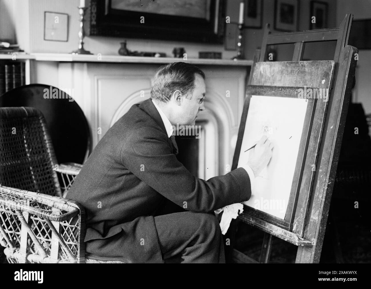 John Wolcott Adams, 1913. Shows illustrator John Wolcott Adams (1874 ...