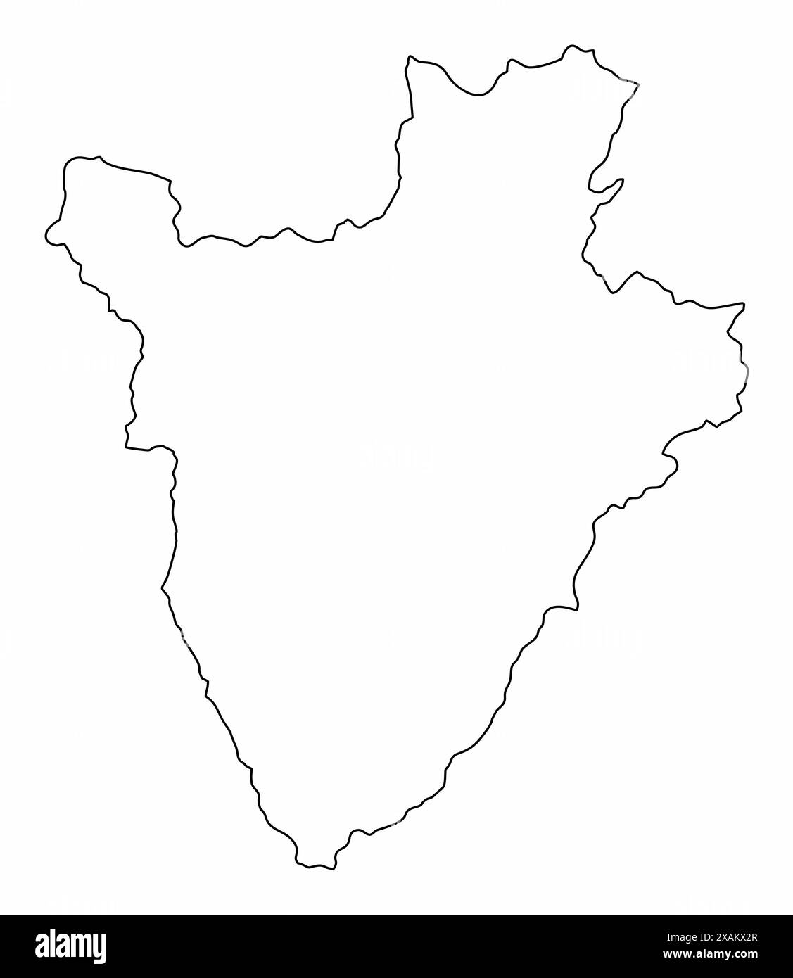 Burundi outline map isolated on white background Stock Vector Image ...