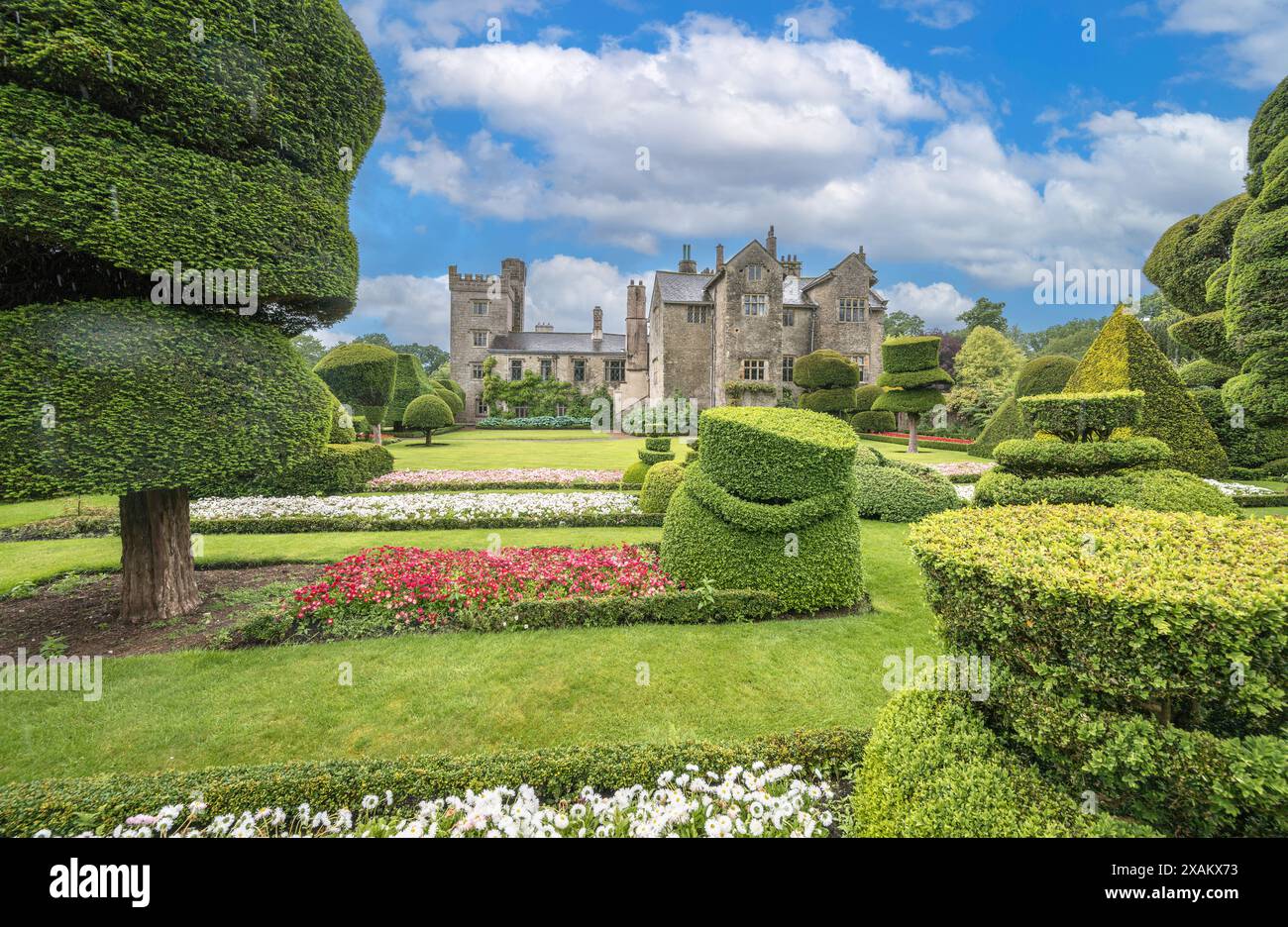 Gardens of Levens Hall, Levens, Cumbria, England, UK Stock Photo - Alamy