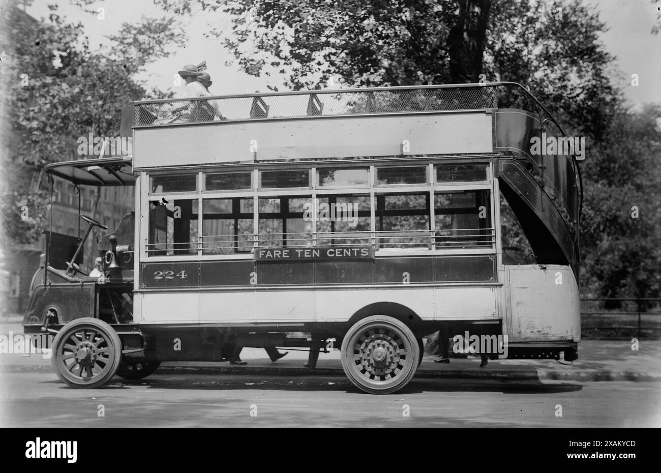 5th Ave. bus, between c1910 and c1915. Shows a double-decker bus on ...