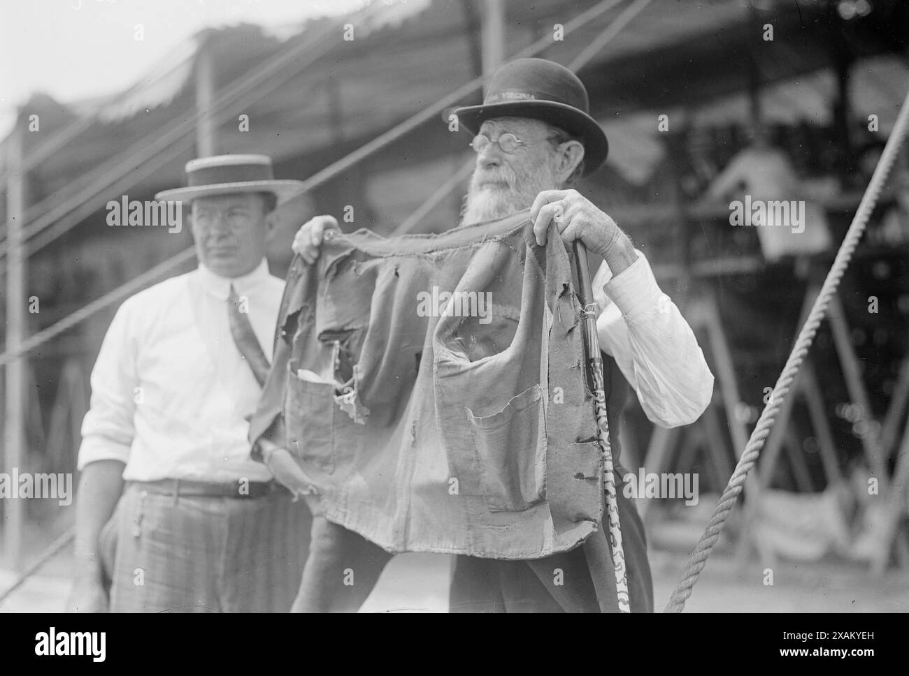 Rev. C. Kuhl & his blood stained coat, 1913. Possibly shows Reverend ...
