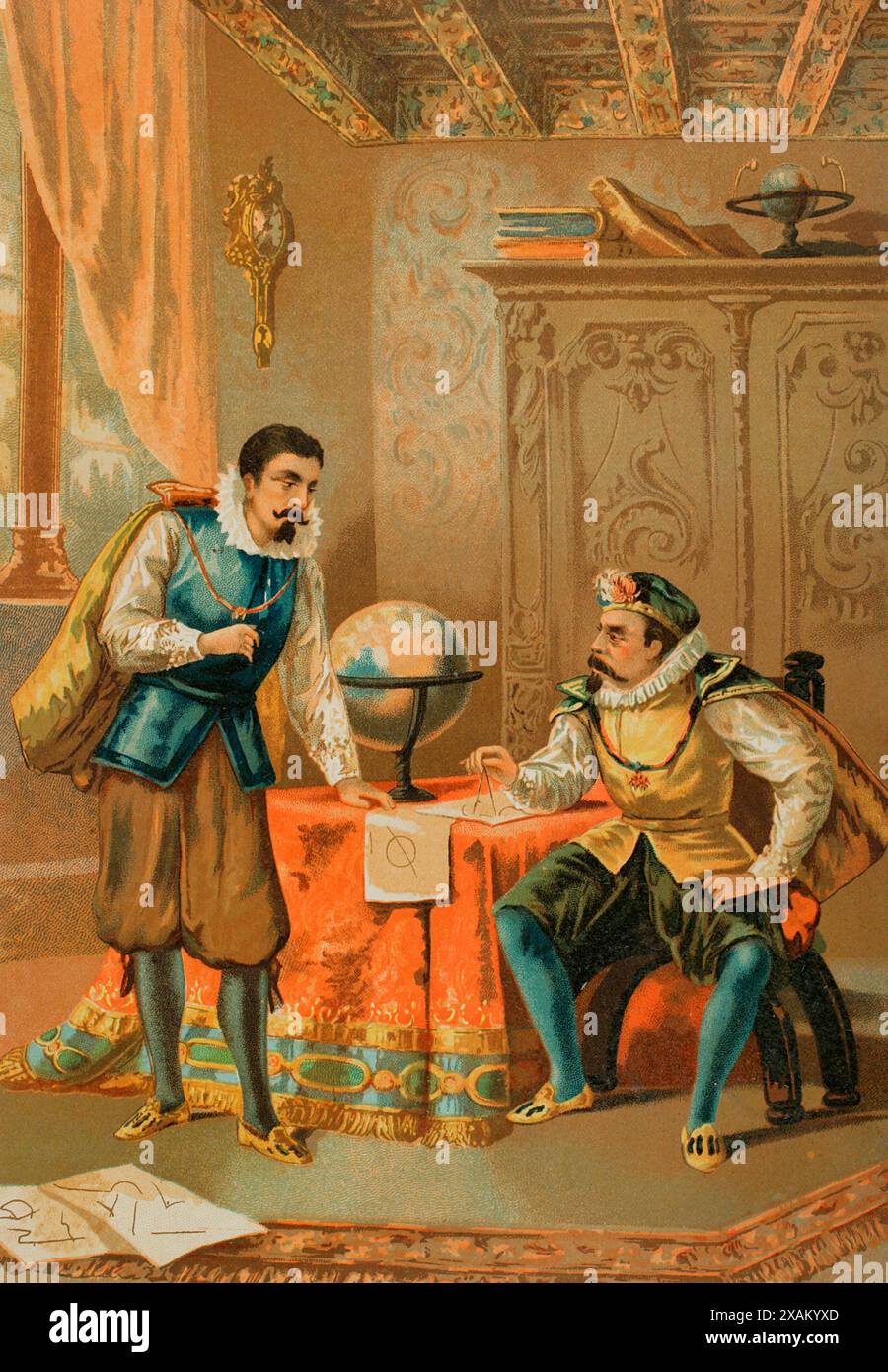 The Danish astronomer Tycho Brahe (1546-1601) together with the German astronomer Johannes ...