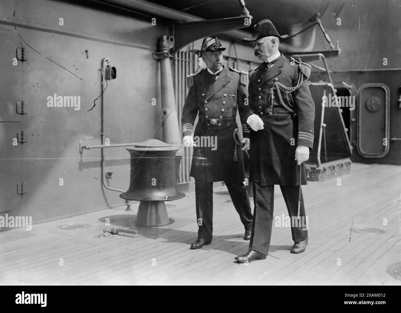 Capt. J.H. Oliver and Cdr. F. Hughes, 1914. Shows Captain James ...