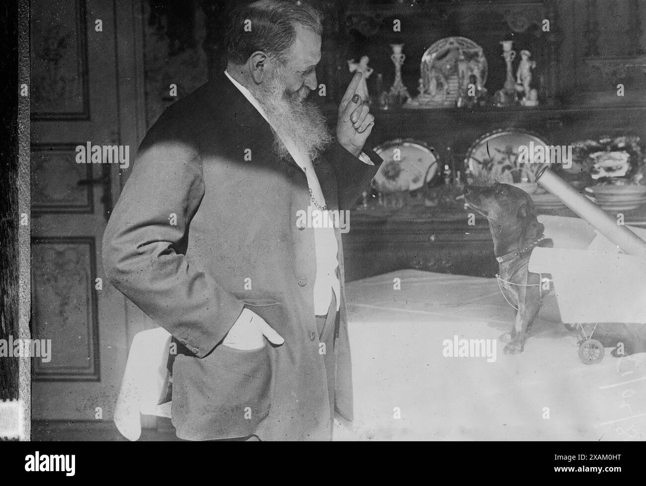 Erhardt and his "War Dog", 1917. Shows German inventor and ...