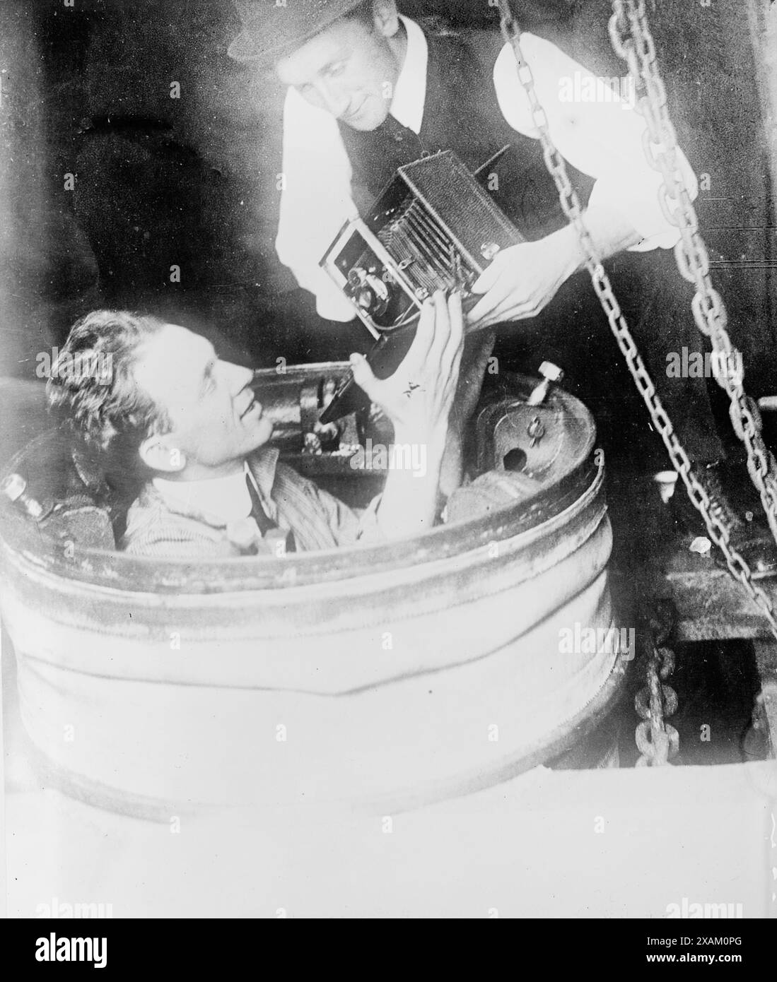 J.E. Williamson going down, between c1910 and c1915. Shows John Ernest ...