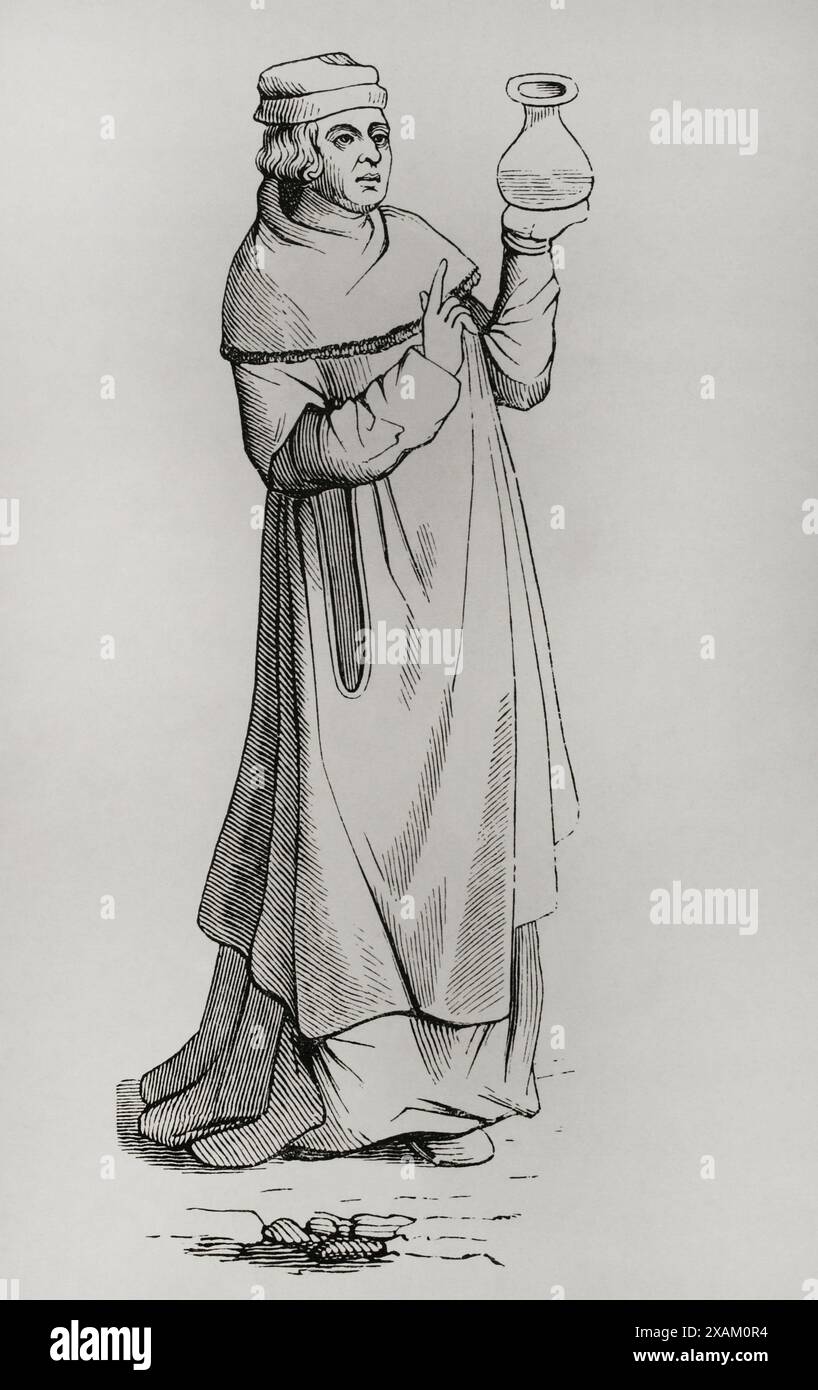 Doctor. Engraving from an edition of the "Danse Macabre" of 1490 ...