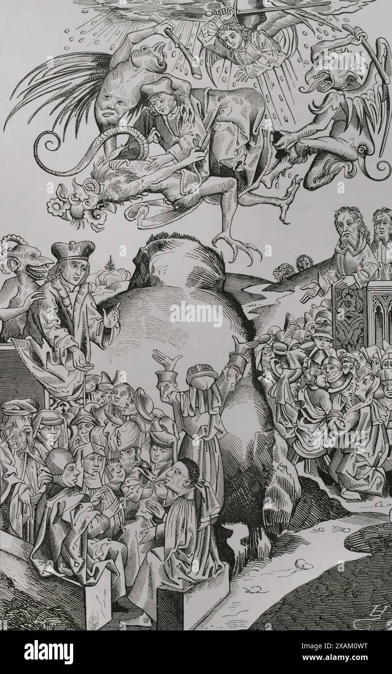 The Reign of Antichrist. Engraving after Michael Wolgemuth's original ...