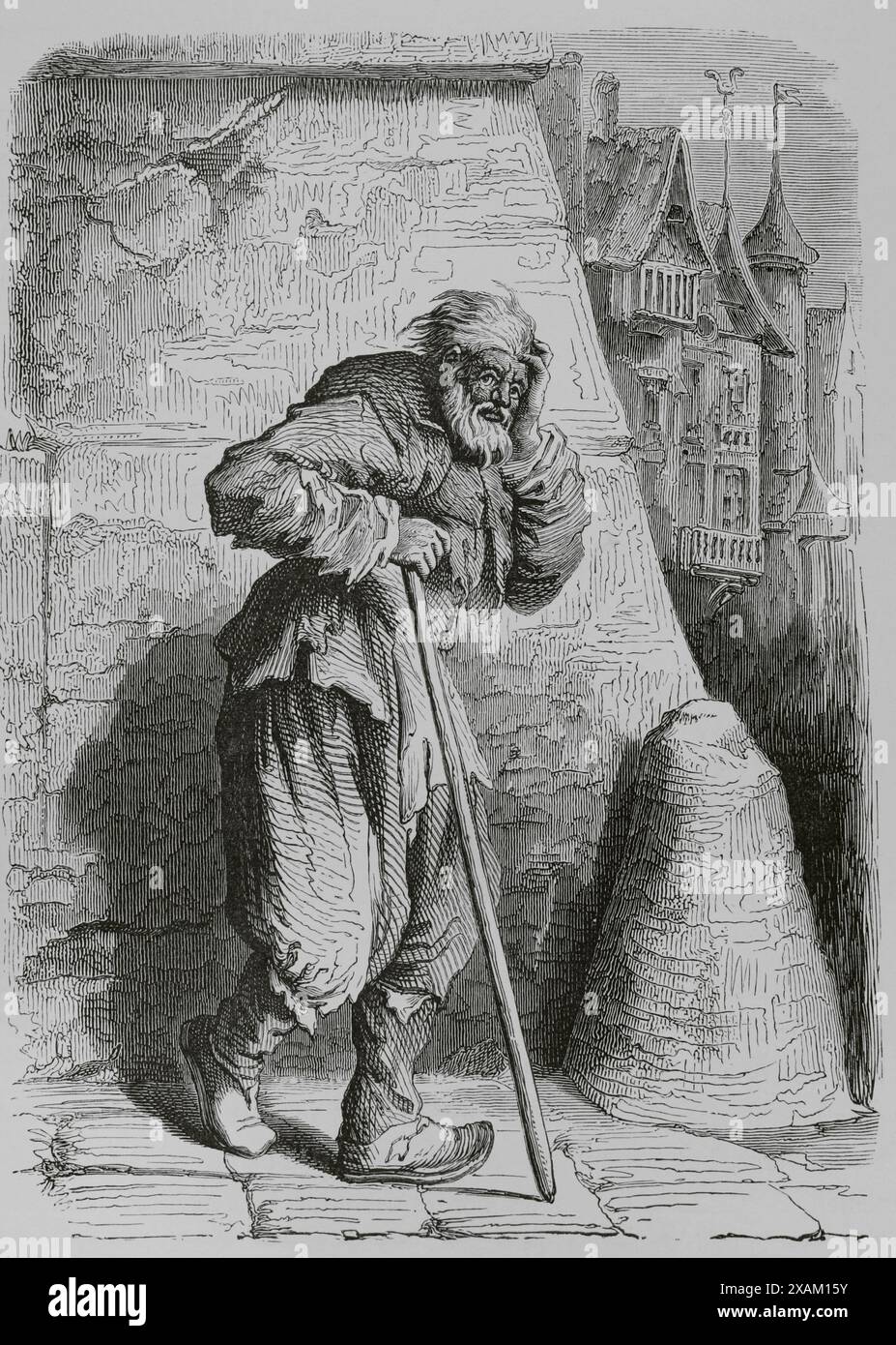 Italian Beggar. Facsimile from an engraving by Jacques Callot (1592 ...