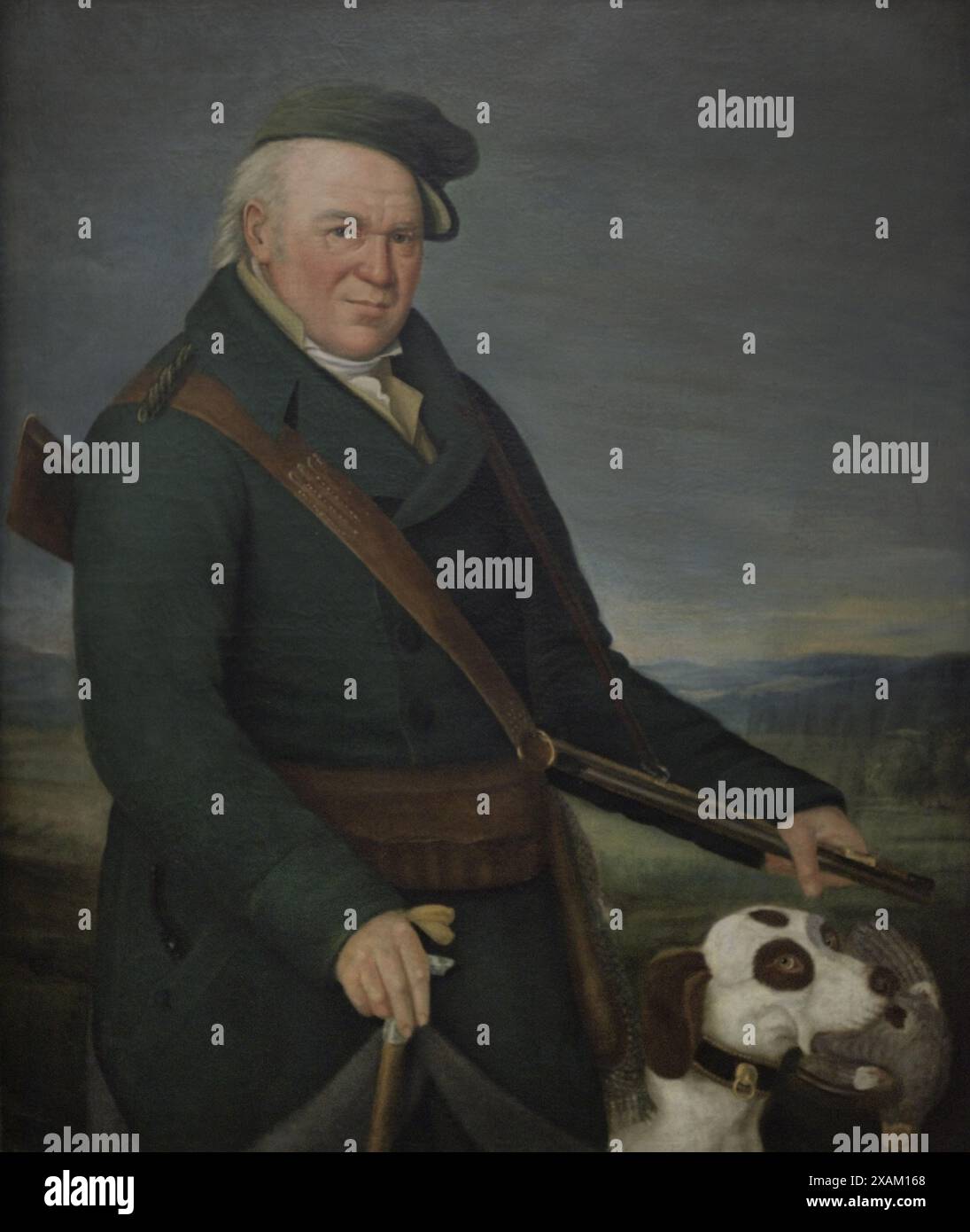 Johann Heinrich Baumann (1753-1832). Baltic German artist. Hunter (Self ...