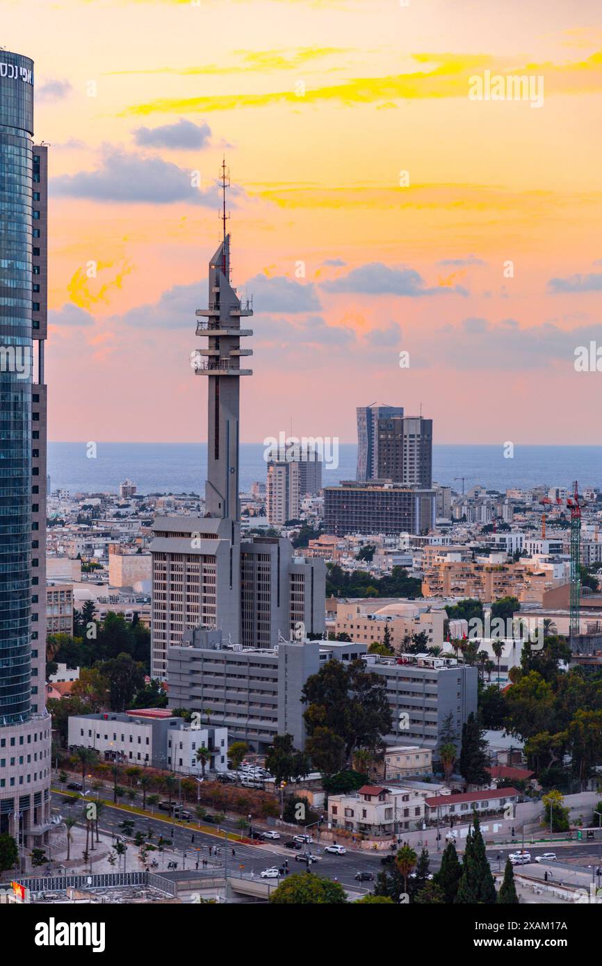 Tel Aviv, Israel - October 19, 2023 - The Marganit Tower is a ...