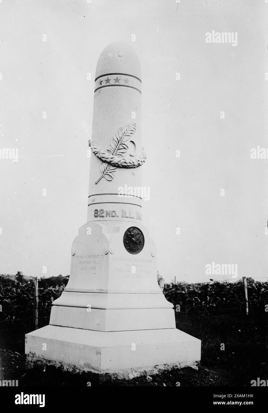 Gettysburg, between c1910 and c1915. Shows the 82nd Illinois Infantry ...