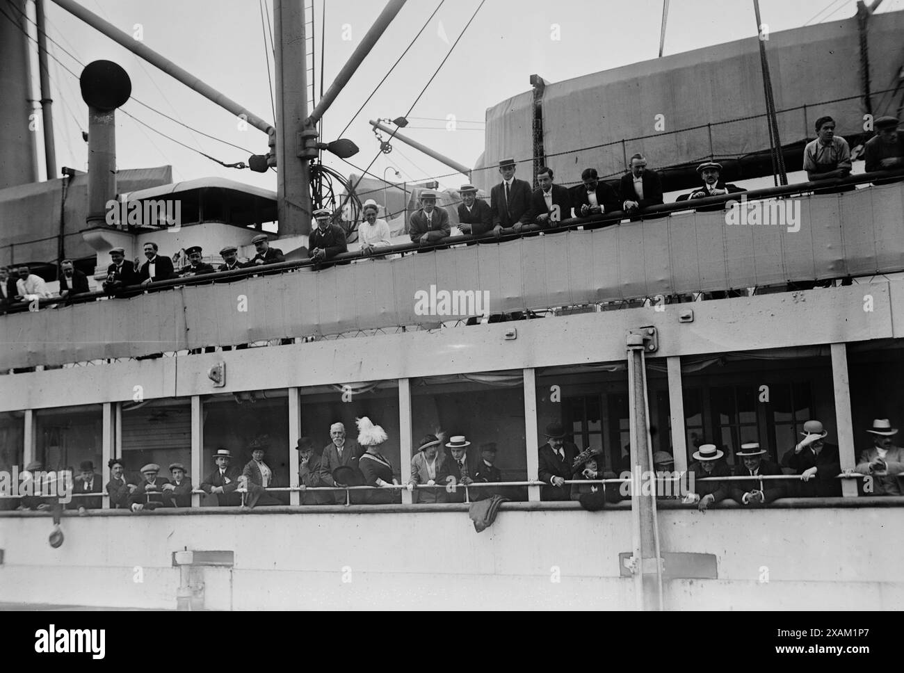 On the Imperator, 1913. Shows the S.S. Imperator, an ocean liner of the ...