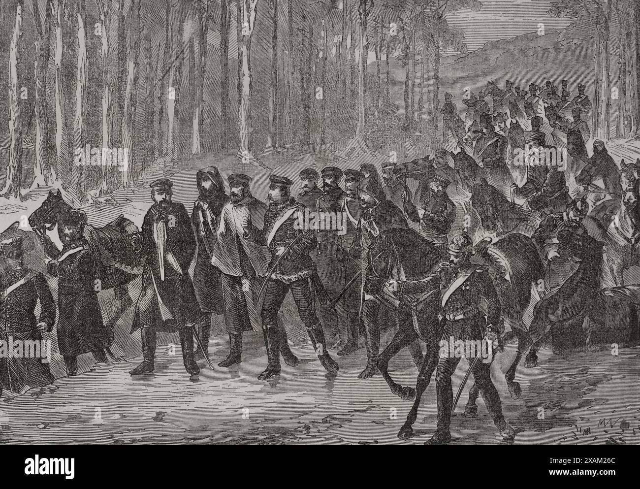 Franco-Prussian War (1870-1871). German cavalry marching towards Paris ...