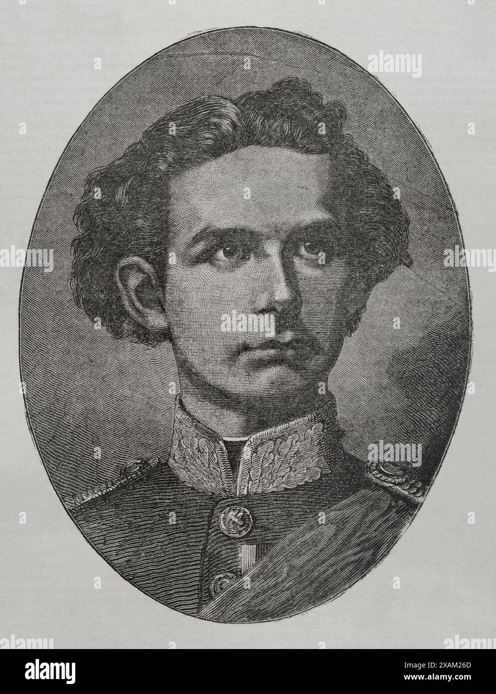 Ludwig II of Bavaria (1845-1886). King of Bavaria (1864-1886). Portrait ...