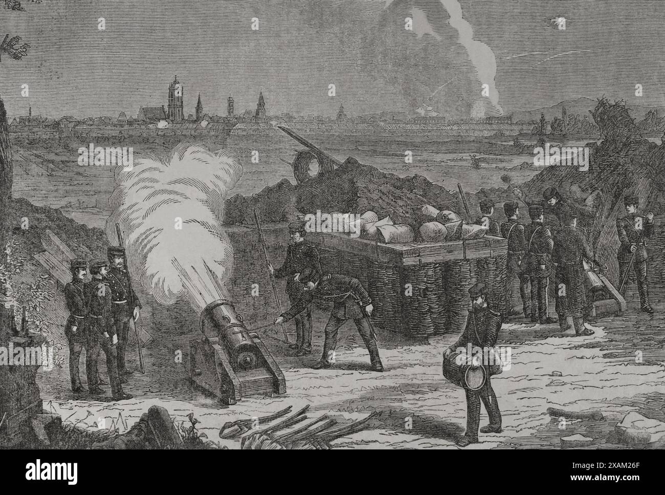 Franco-Prussian War (1870-1871). Siege of Selestat (Schlettstadt) by ...