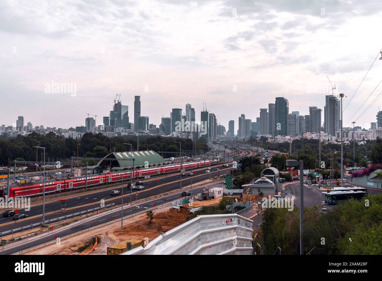 Tel Aviv, Israel - October 27, 2023: Modern office and residential ...