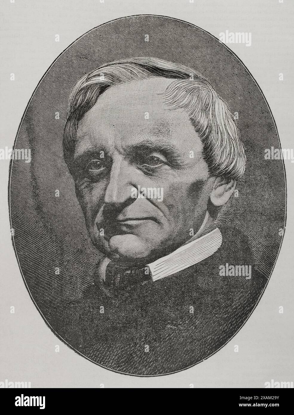 John (1801-1873). King of Saxony (1854-1873). Portrait. Engraving ...