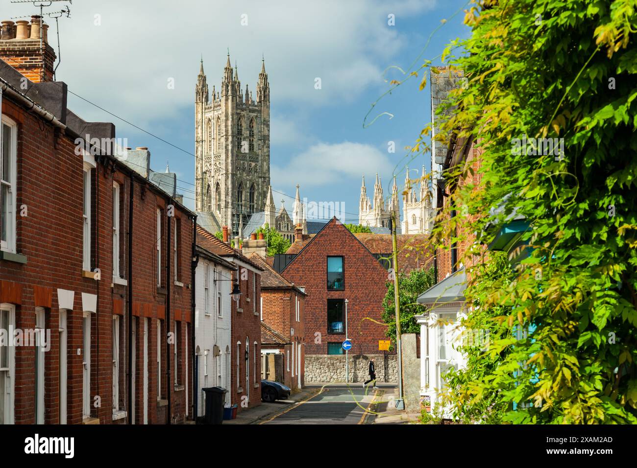 Spring morning at Albion Place in Canterbury, Kent, England Stock Photo ...