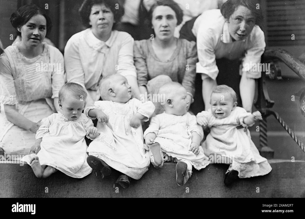 Babies, looking at camera Black and White Stock Photos & Images - Alamy