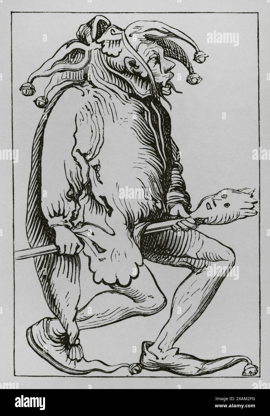 Court-fool. Engraving after a woodcut in Sebastian Monster's ...