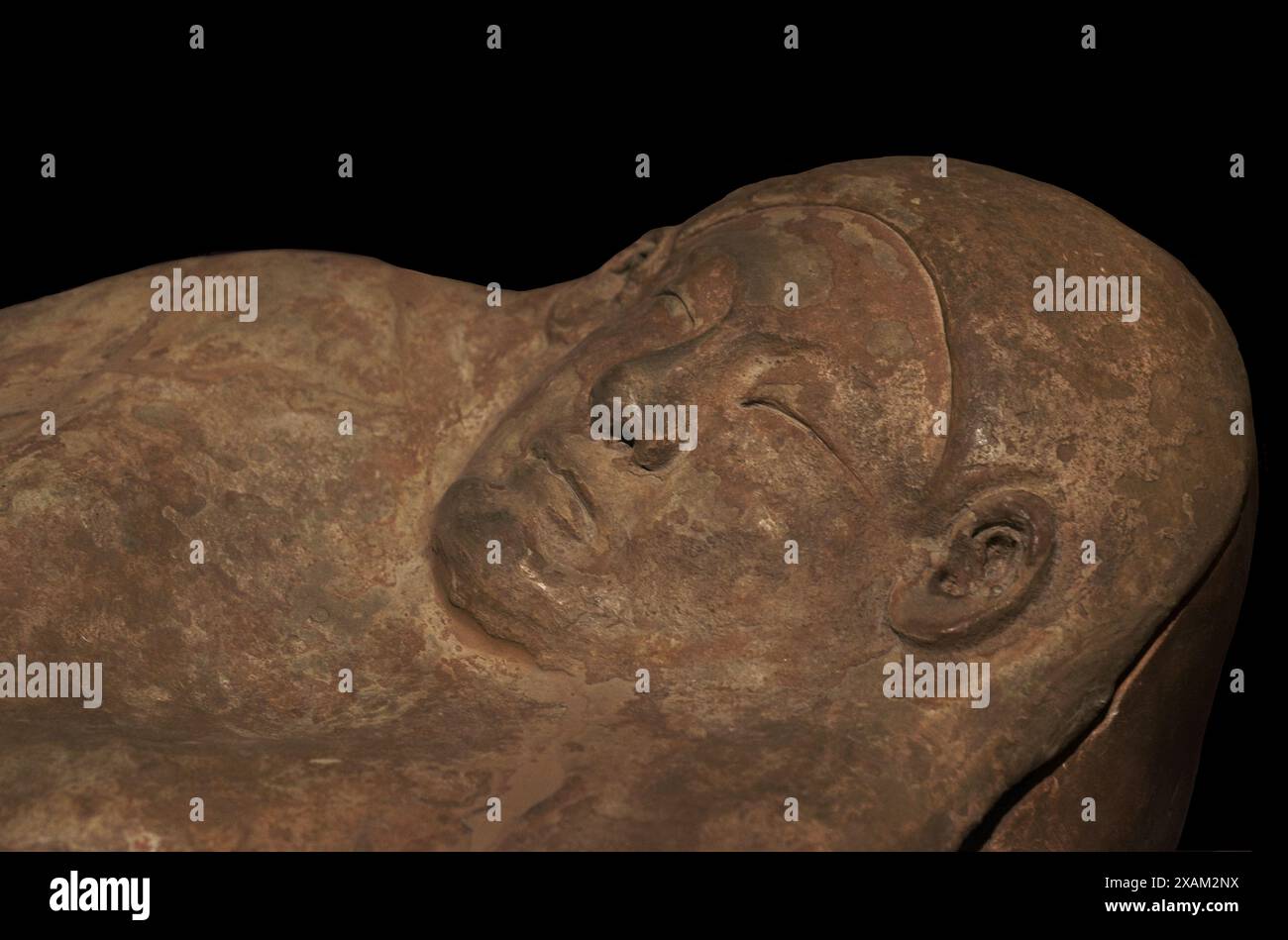 Anthropomorphic terracotta sarcophagus. Found in Ghar Barka, on the ...