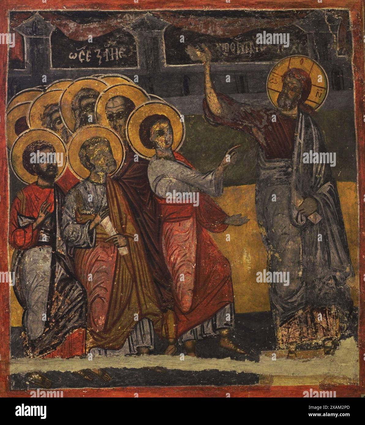 The unbelief of St. Thomas the Apostle. Thomas denies the Resurrection ...