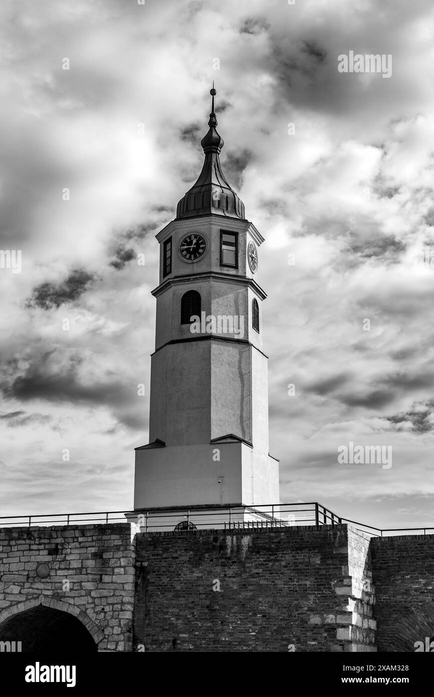 Sahat Kula, the Clock Tower inside the Kalemegdan park in Belgrade ...