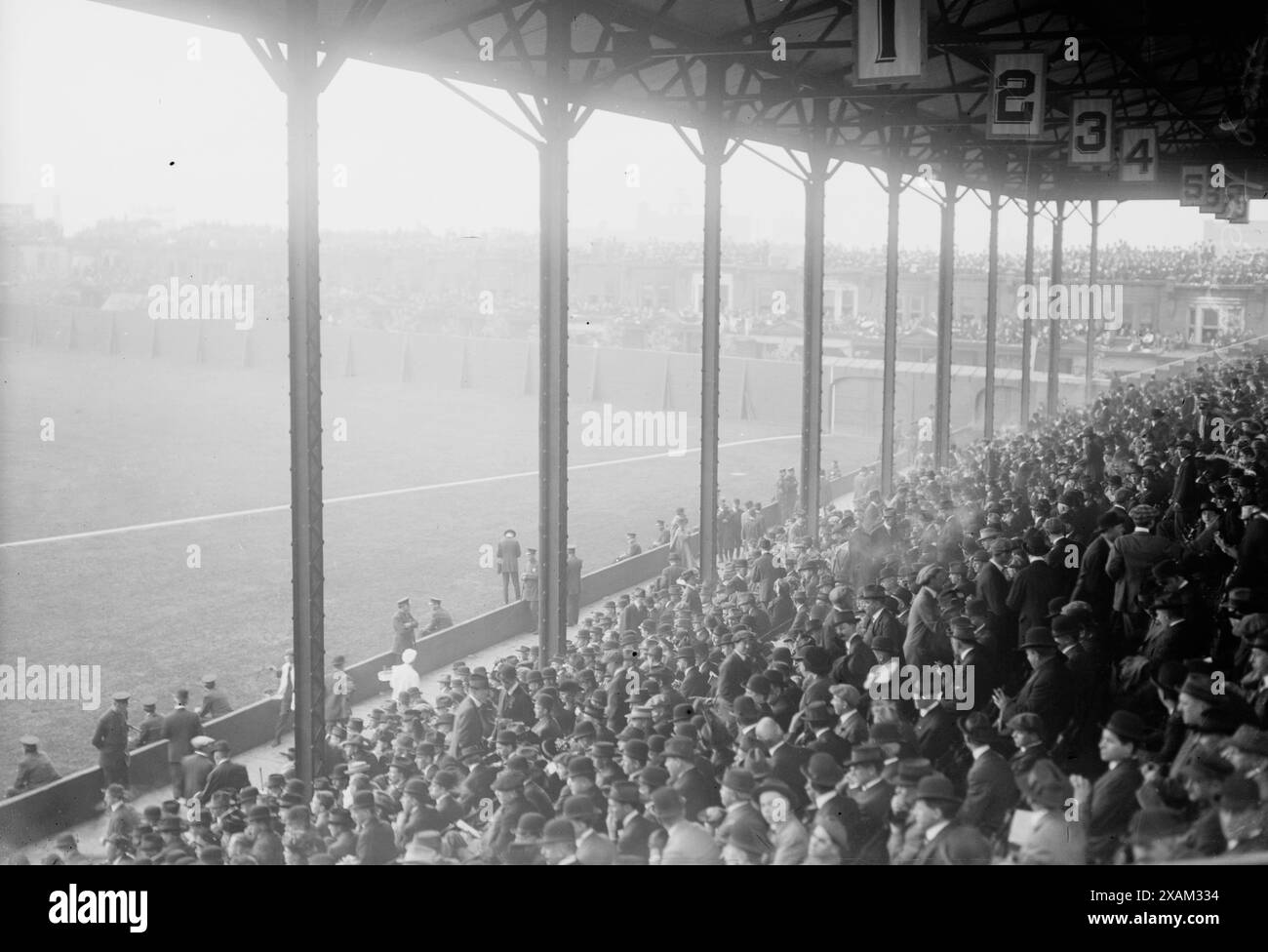 1st base grandstand at Shibe Park, Philadelphia, 1913 World Series ...