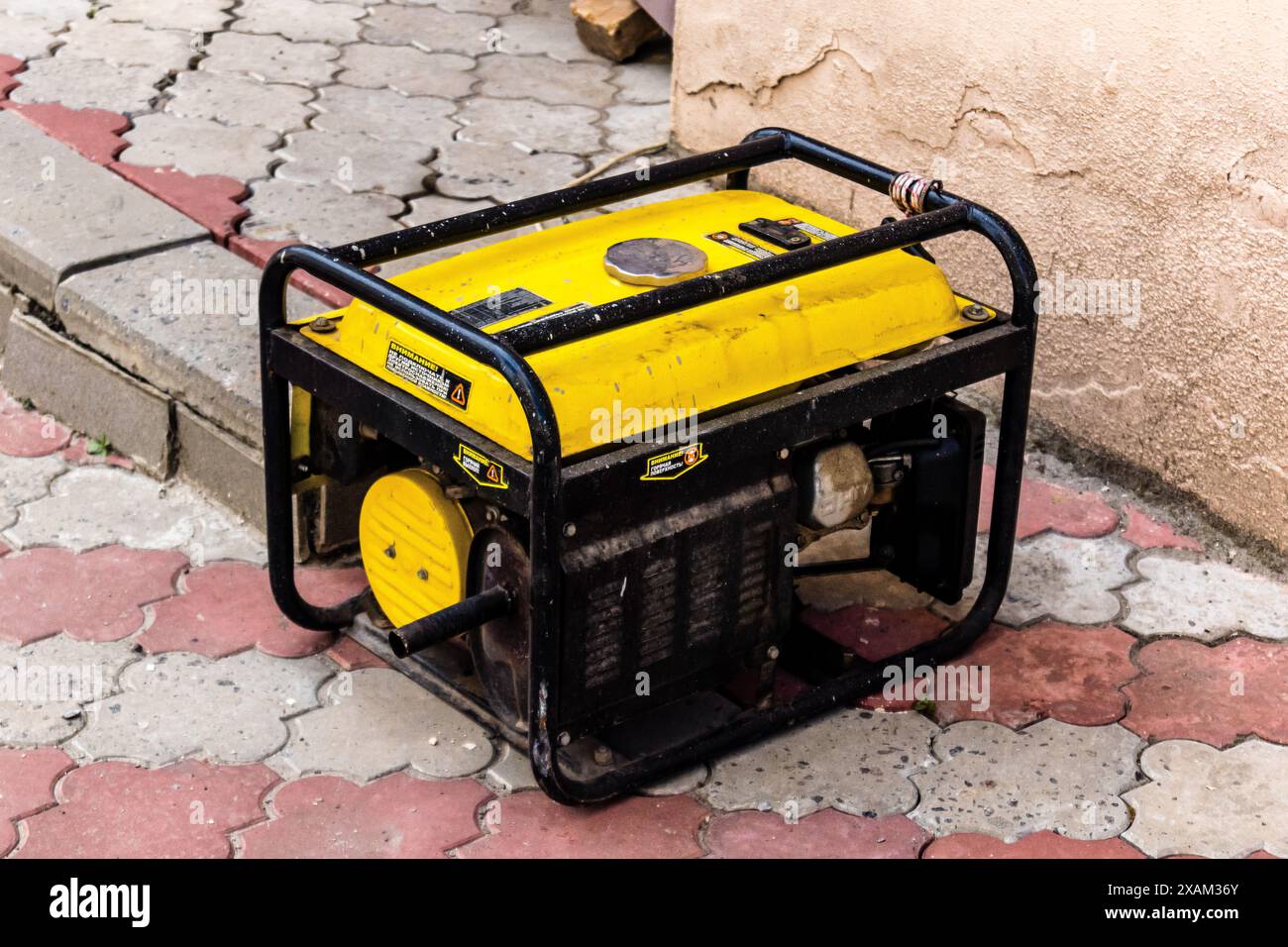 Kharkiv, Ukraine, June 6, 2024 Electricity generator on the streets of ...
