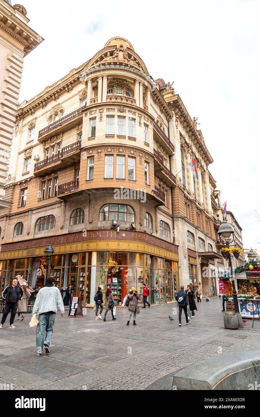 Belgrade, Serbia - 8 FEB 2024: Knez Mihailova Street is the main ...