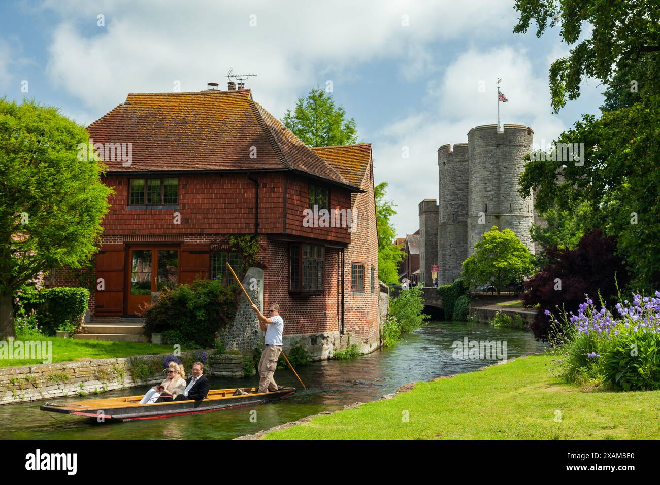 Spring morning at Westgate Gardens in Canterbury, Kent, England Stock ...