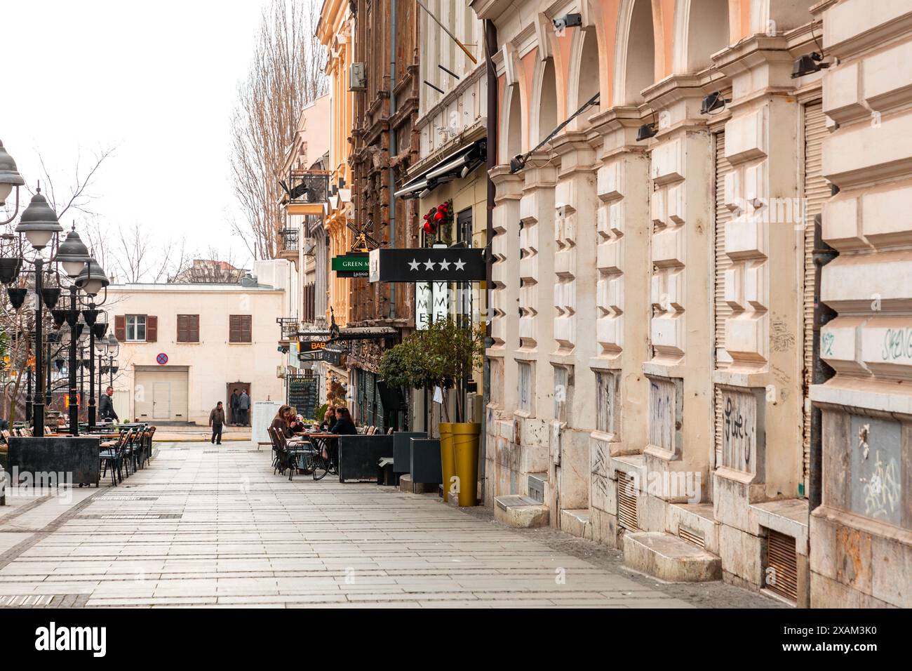 Belgrade, Serbia - 8 FEB 2024: Knez Mihailova Street is the main ...