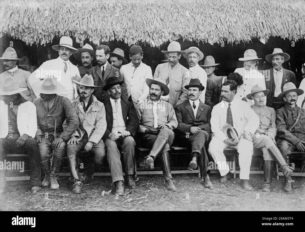 Gen. Luis Blanco & staff, between c1910 and c1915. Shows Mexican ...