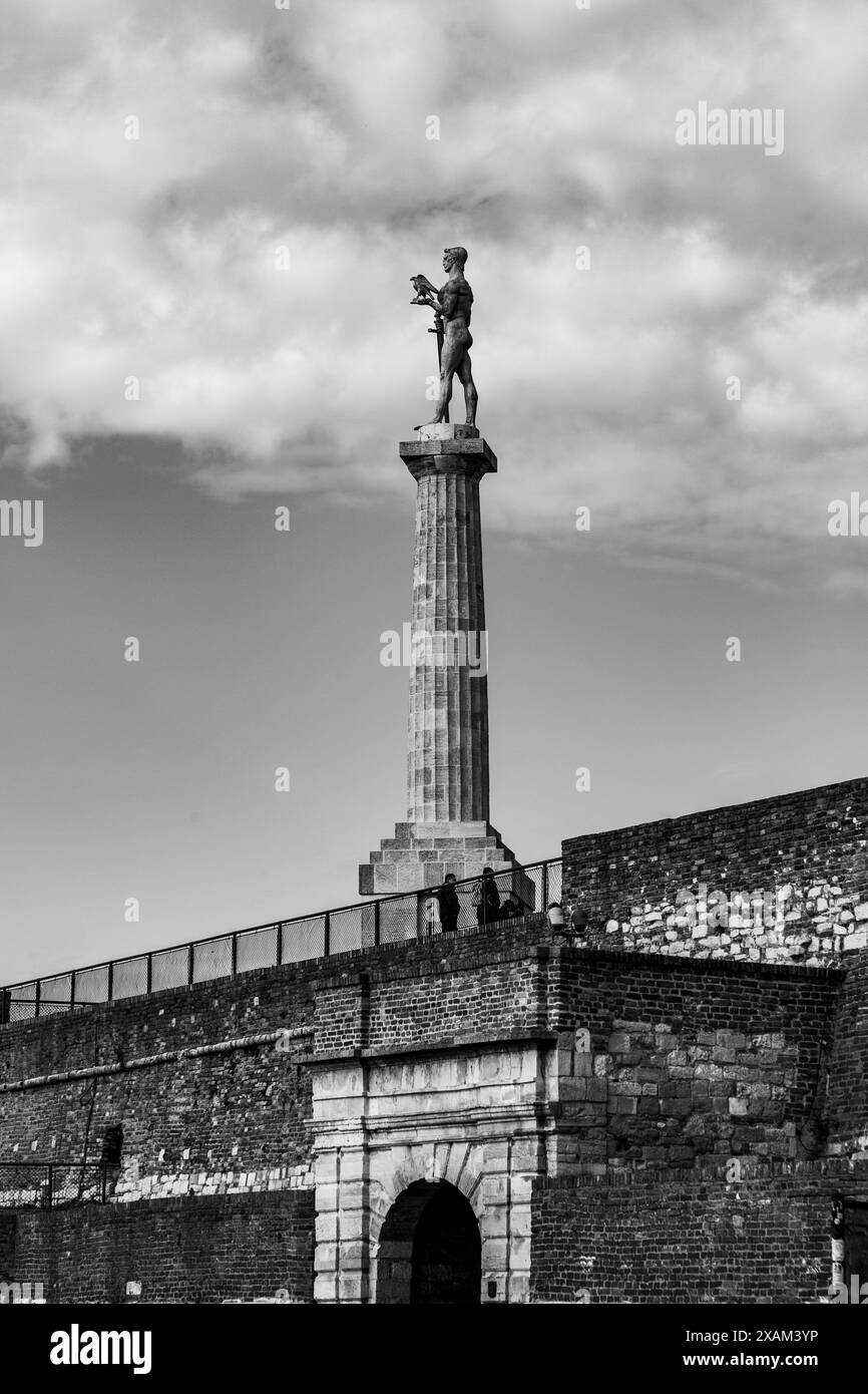 Belgrade, Serbia - 8 FEB 2024: Pobednik is a monument in the Belgrade ...