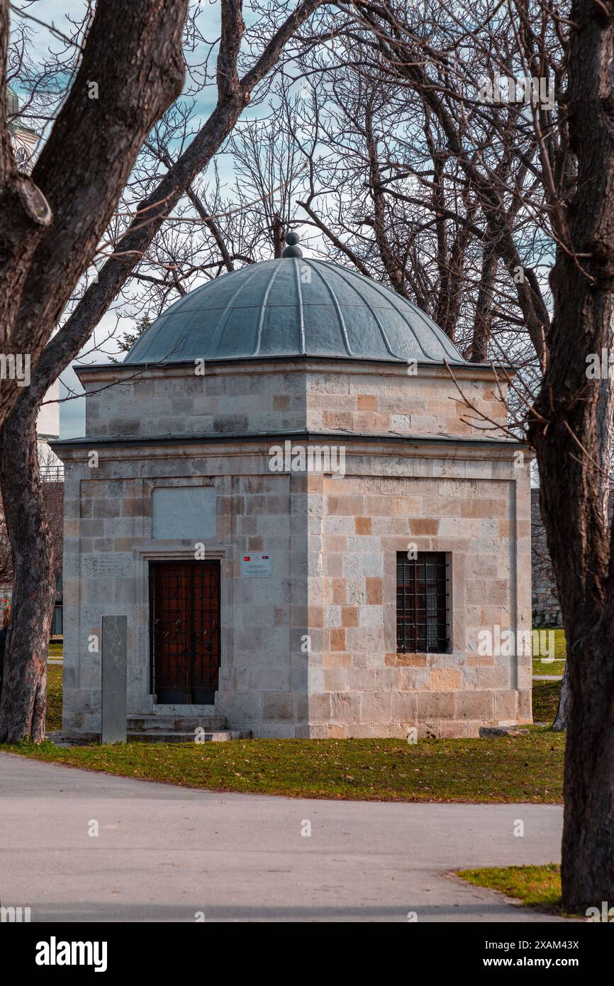 Belgrade, Serbia - 8 FEB 2024: The turbeh, monumental tomb of Damat Ali ...